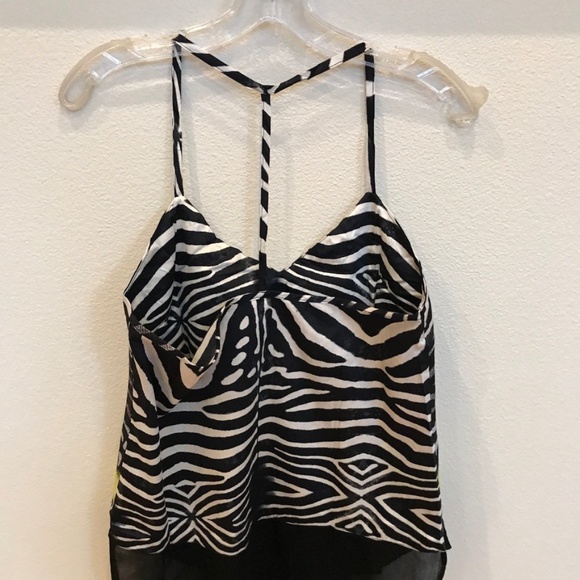 Line & Dot | Tops | Line Dot Zebra Print Tank Cami Sz M Nwt | Poshmark